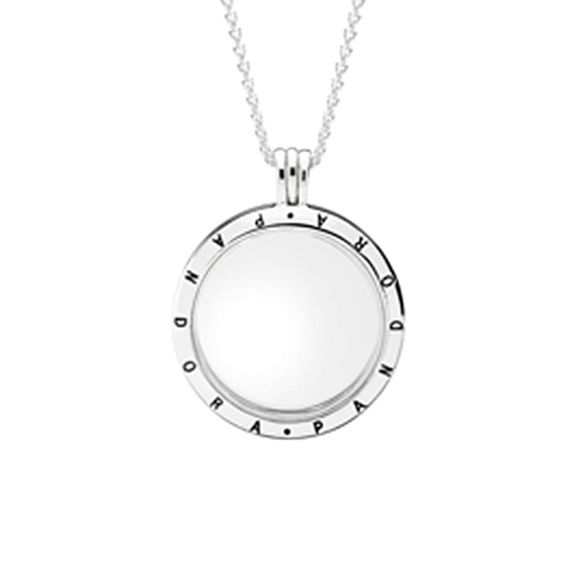 Pandora | Jewelry | Pandora Floating Lockets Silver Logo Necklace ...